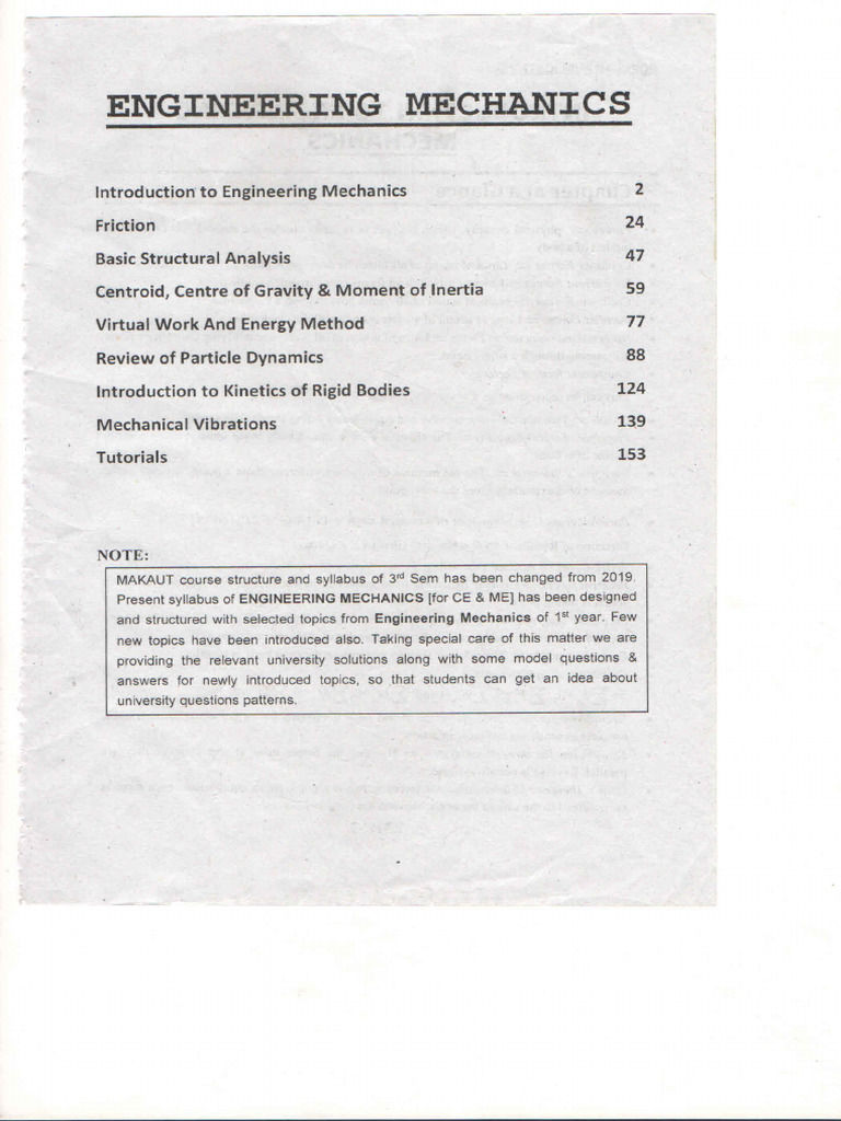Engineering Mechanics | PDF