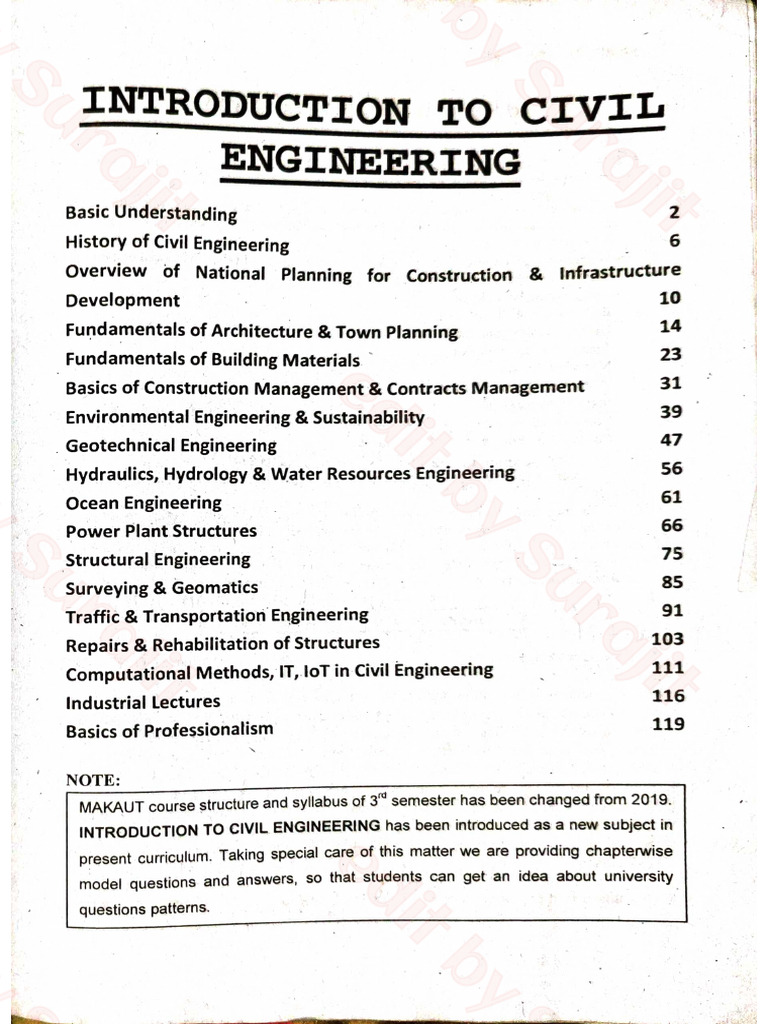 Introduction To Civil Engineering | PDF