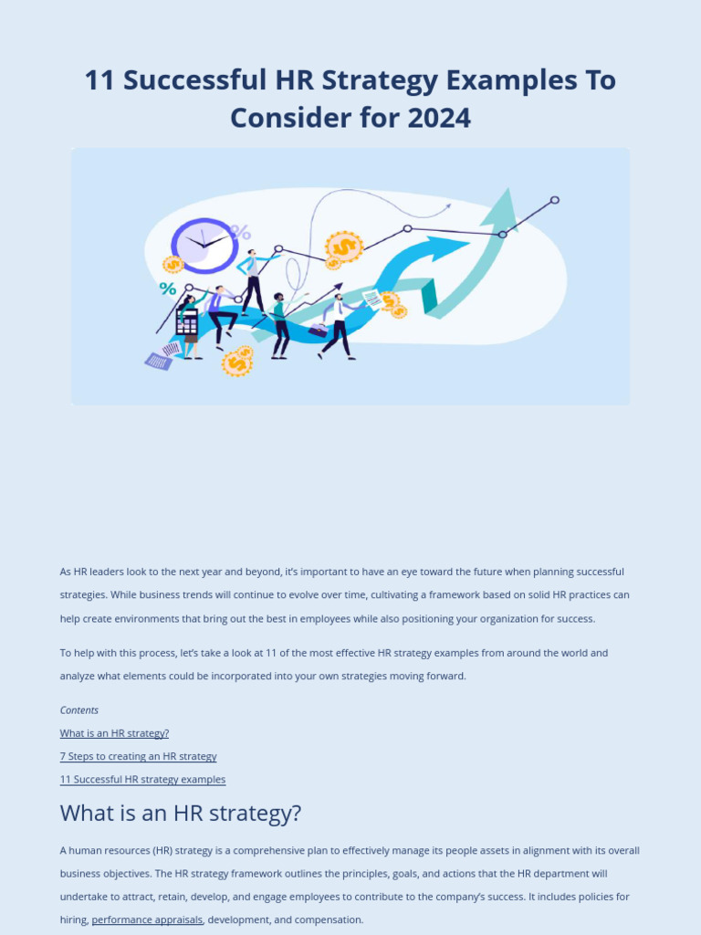 11 Effective HR Strategies for 2024 | PDF | Strategic Management ...