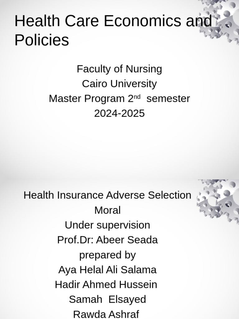 Health Insurance: Adverse Selection & Moral Hazard | PDF | Insurance ...
