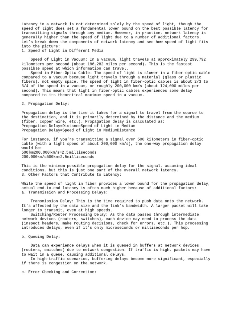 Latency | PDF | Computer Network | Latency (Engineering)