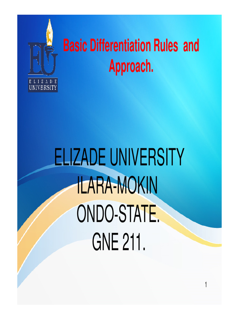 Basic Differentiation AND Integration Rules 1 | PDF | Derivative | Calculus