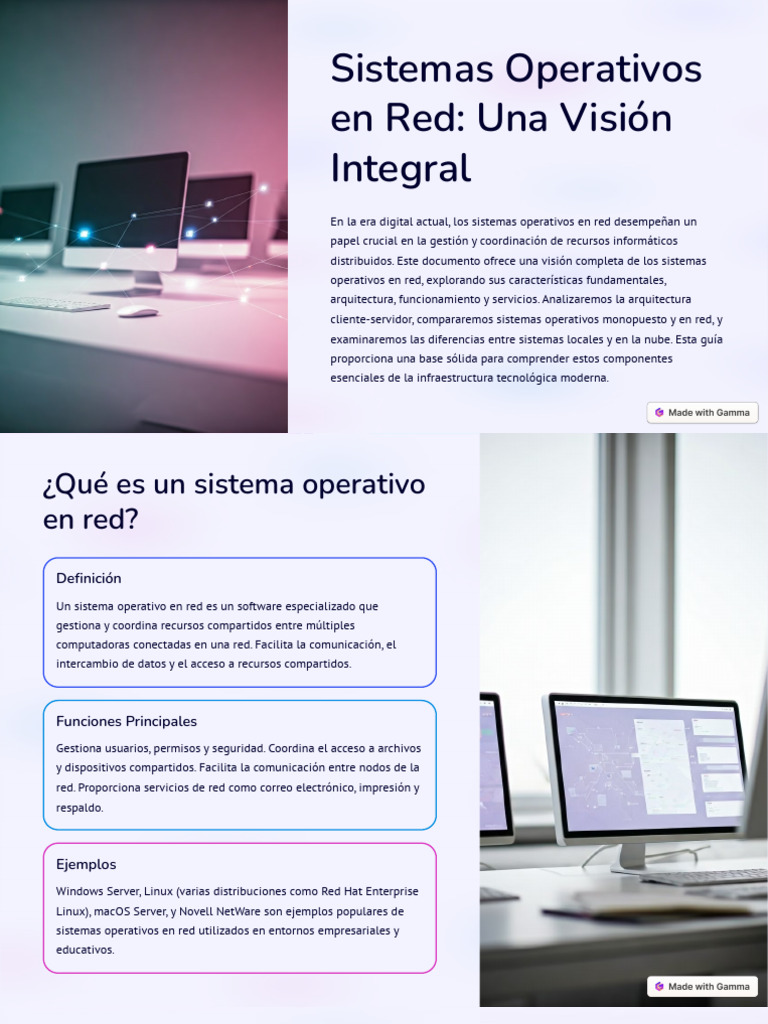 Sistemas Operativos en Red Una Vision Integral | PDF | Servidor (Computación) | Red de computadoras