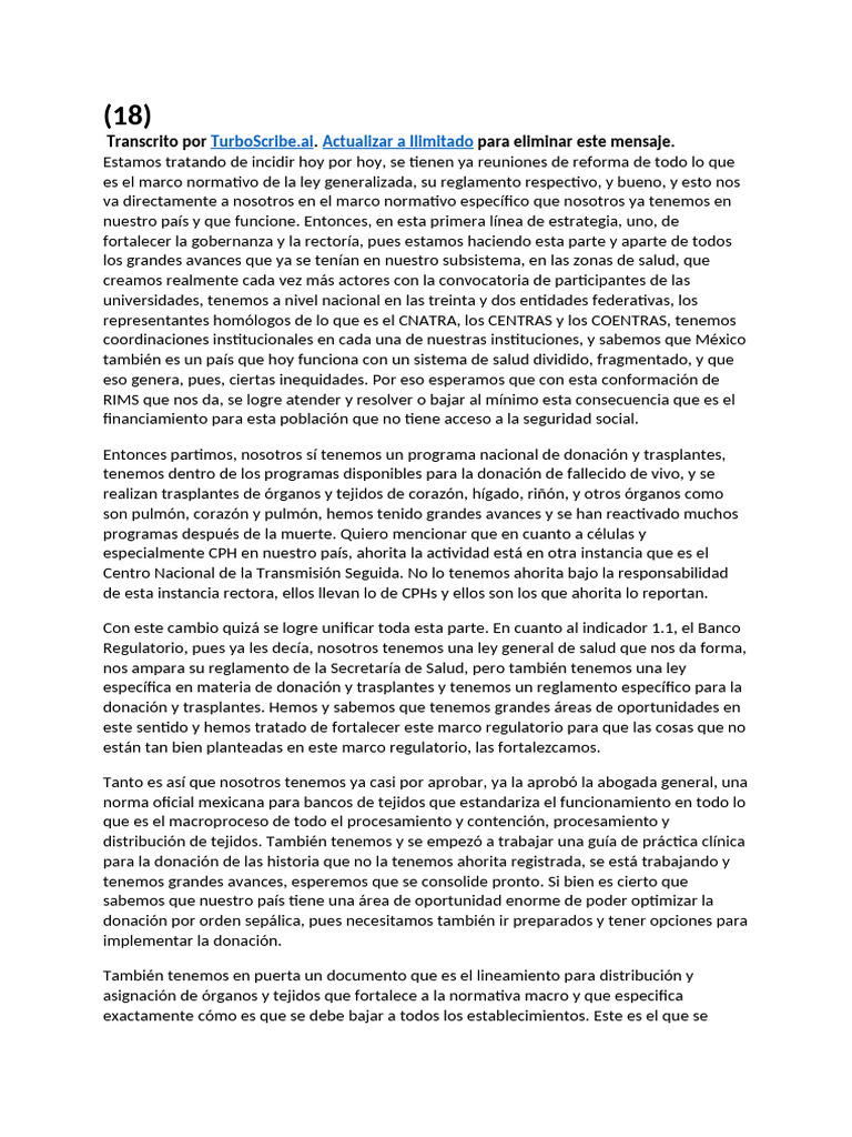 Trasnaplante | PDF | Transplante de organo | Especialidades Medicas