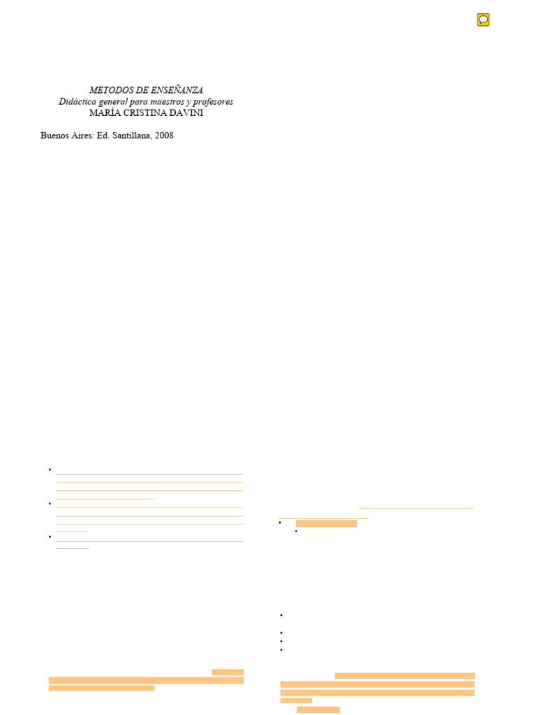 DAVINI - Metodos de Enseñanza - Cap 8 | PDF | Enseñando | Plan de estudios