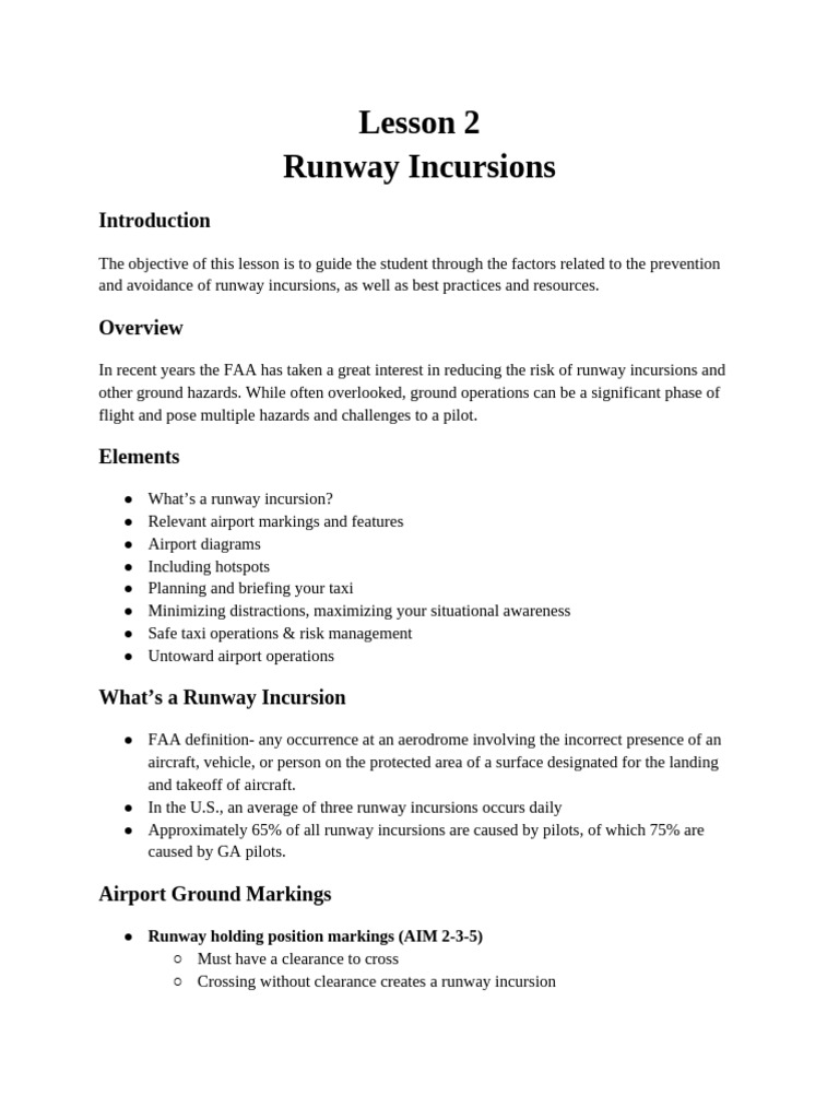 2 Runway Incursions | PDF | Airport | Air Traffic Control