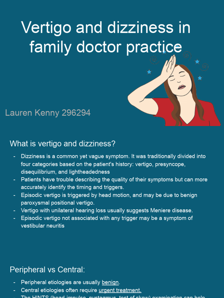 Understanding Vertigo and Dizziness | PDF | Vertigo | Ménière's Disease