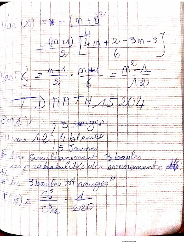 TD corrigé de proba_2 | PDF