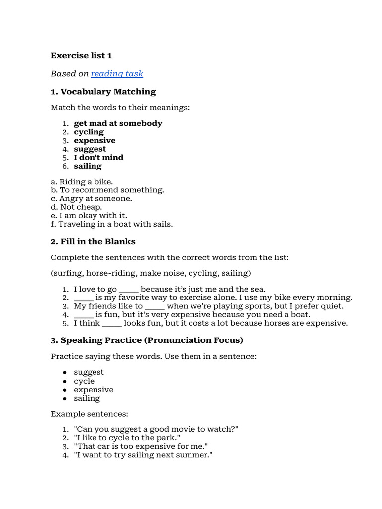 Eva's Exercise 1 | PDF