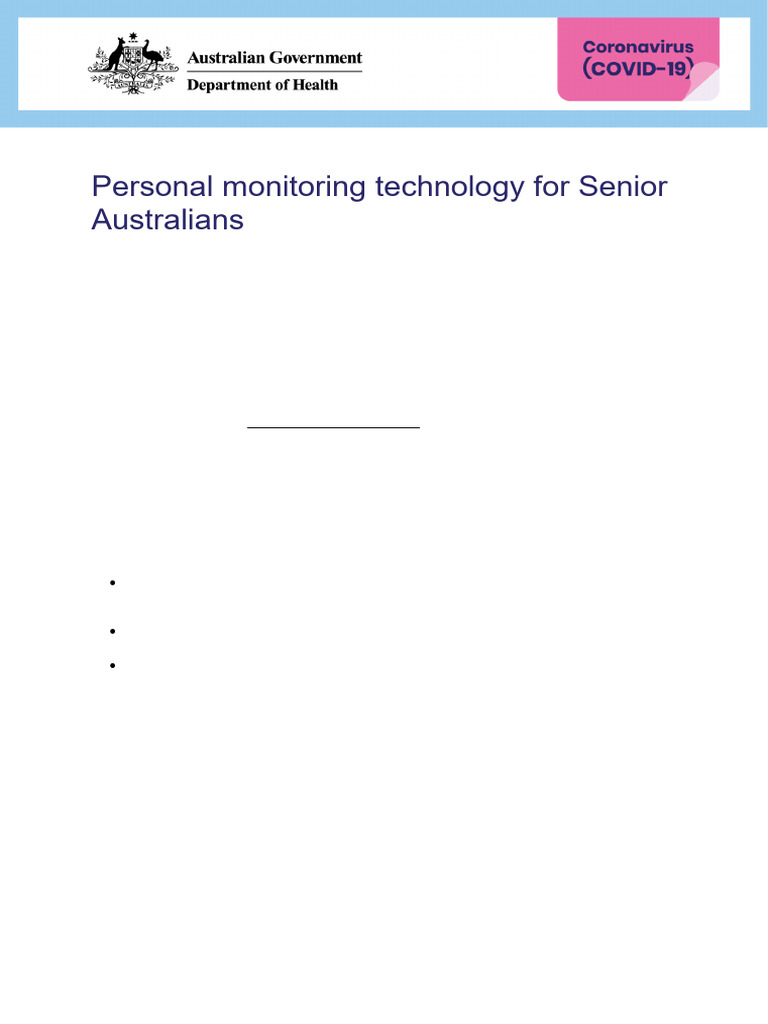 Personal Monitoring Technology For Senior Australians Personal ...