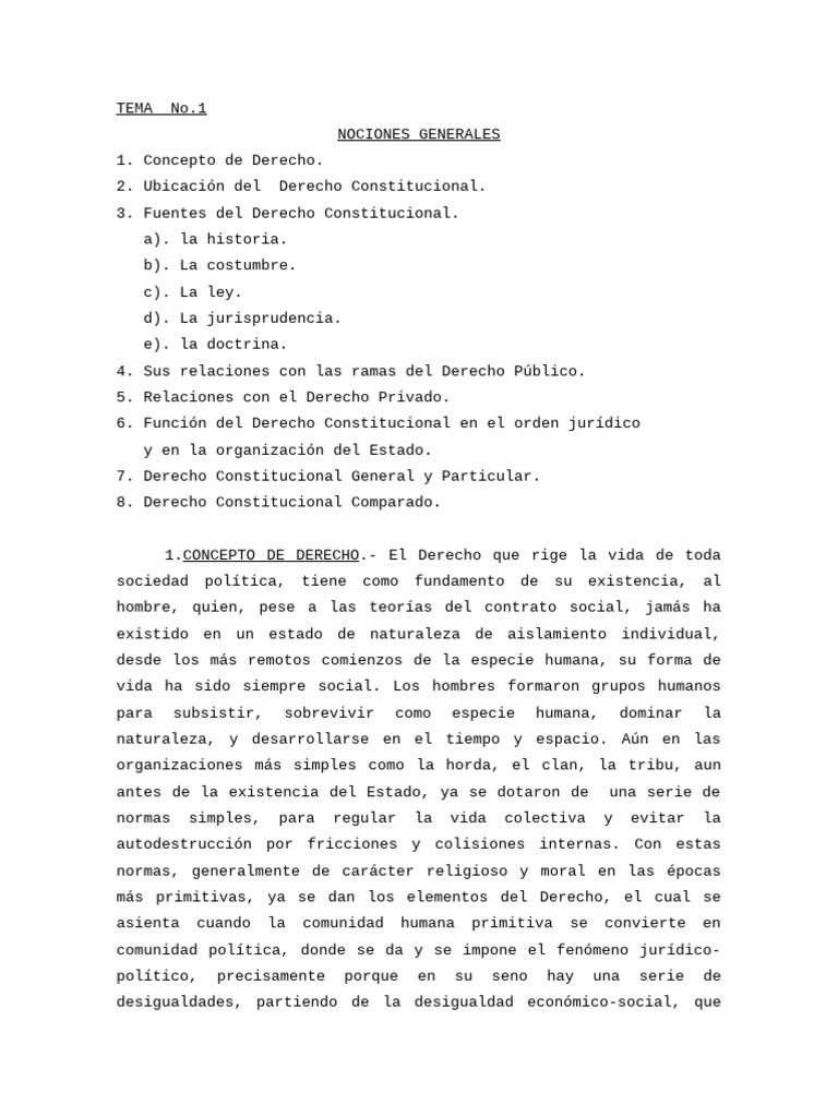 DER. CONST. TEMA No. 1 | PDF | Caso de ley | Constitución