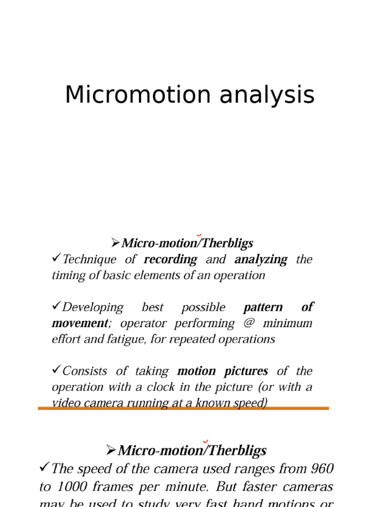 Micromotion Analysis | PDF