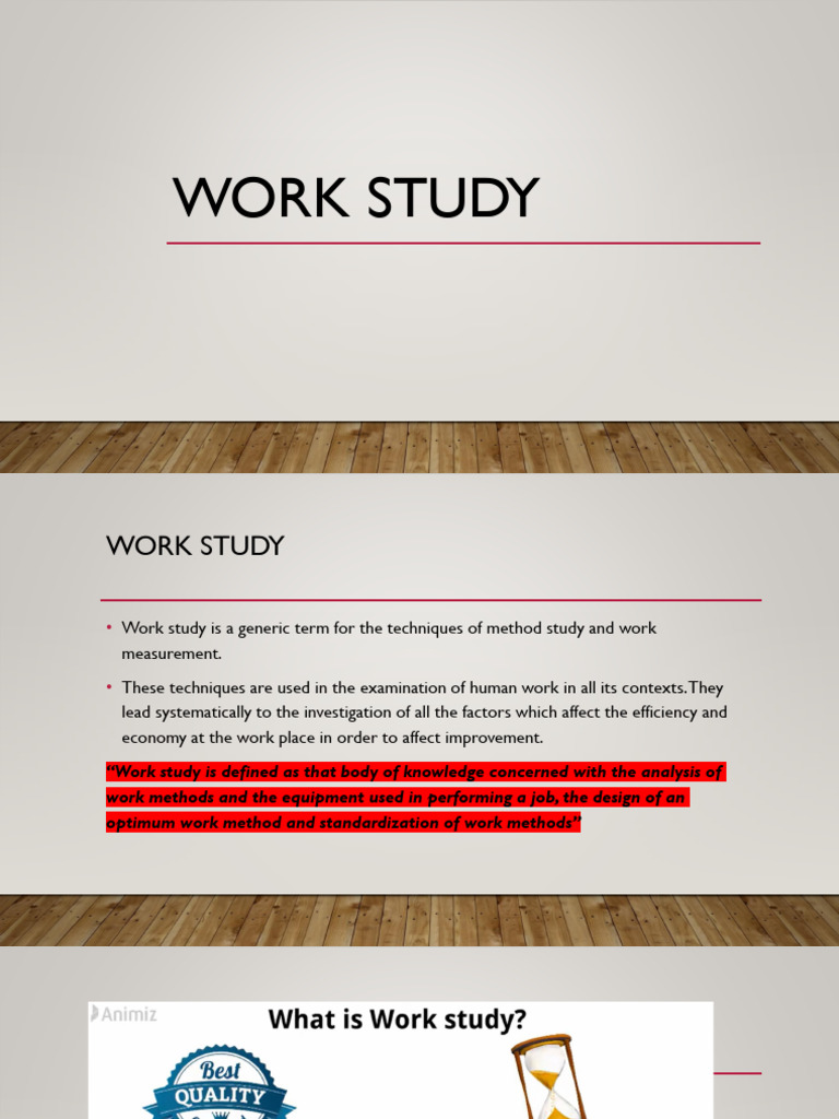 Work Study - PPT 2 | PDF