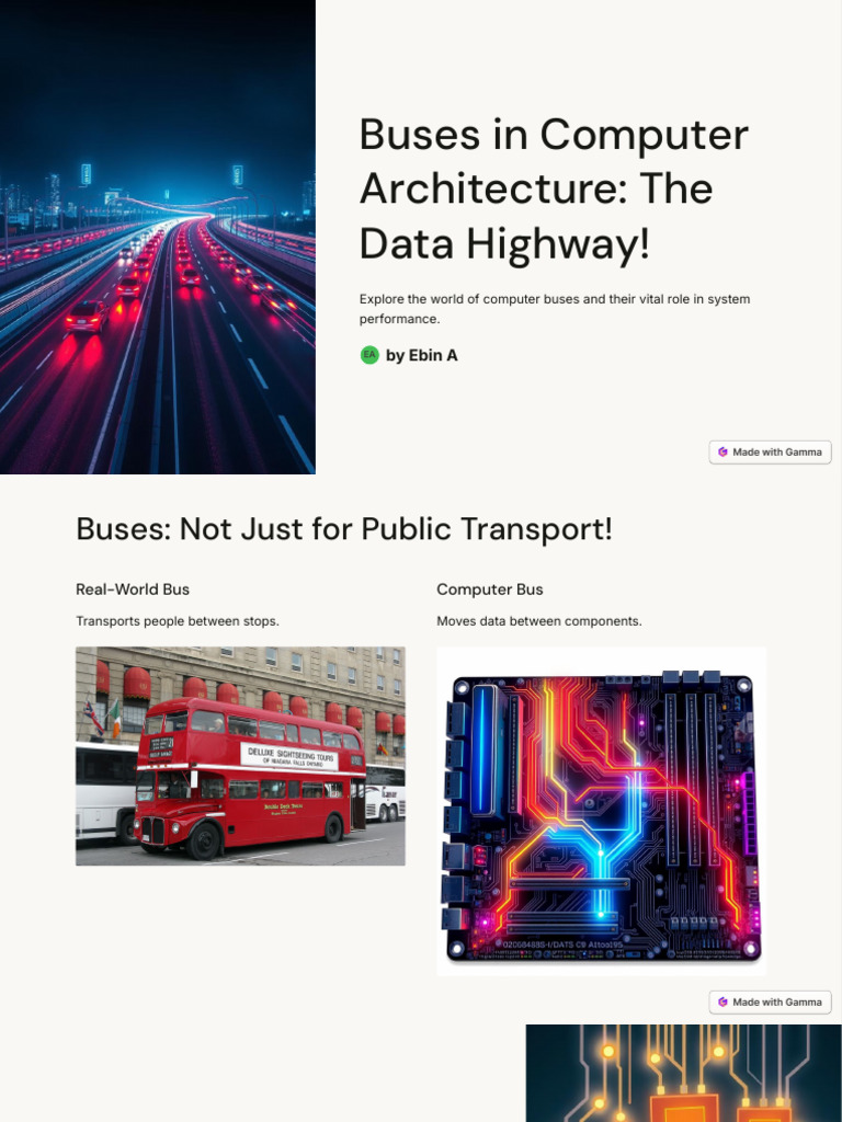 Buses in Computer Architecture The Data Highway | PDF