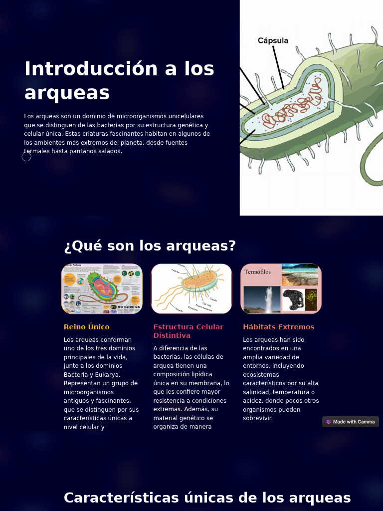 Introducción a los Arqueas y su Importancia | PDF | Archaea | Biología ...