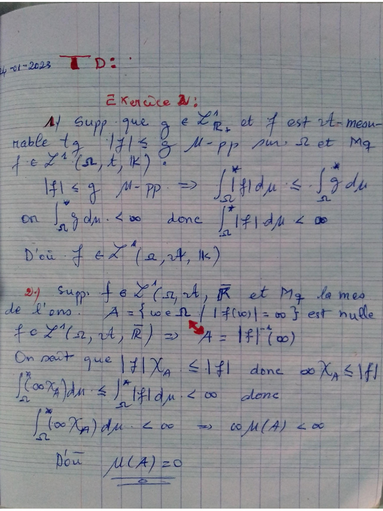 TD Corrigé de Mesures 2 | PDF