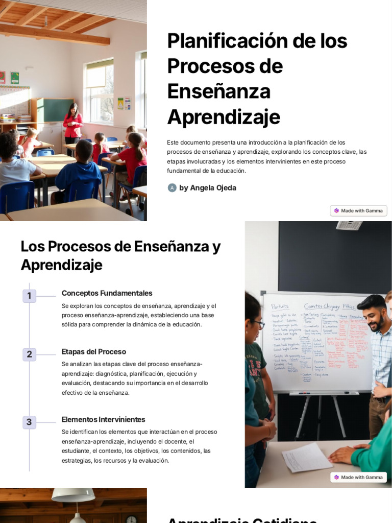 Planificacion de Los Procesos de Ensenanza Aprendizaje | PDF | Aprendizaje | Enseñando