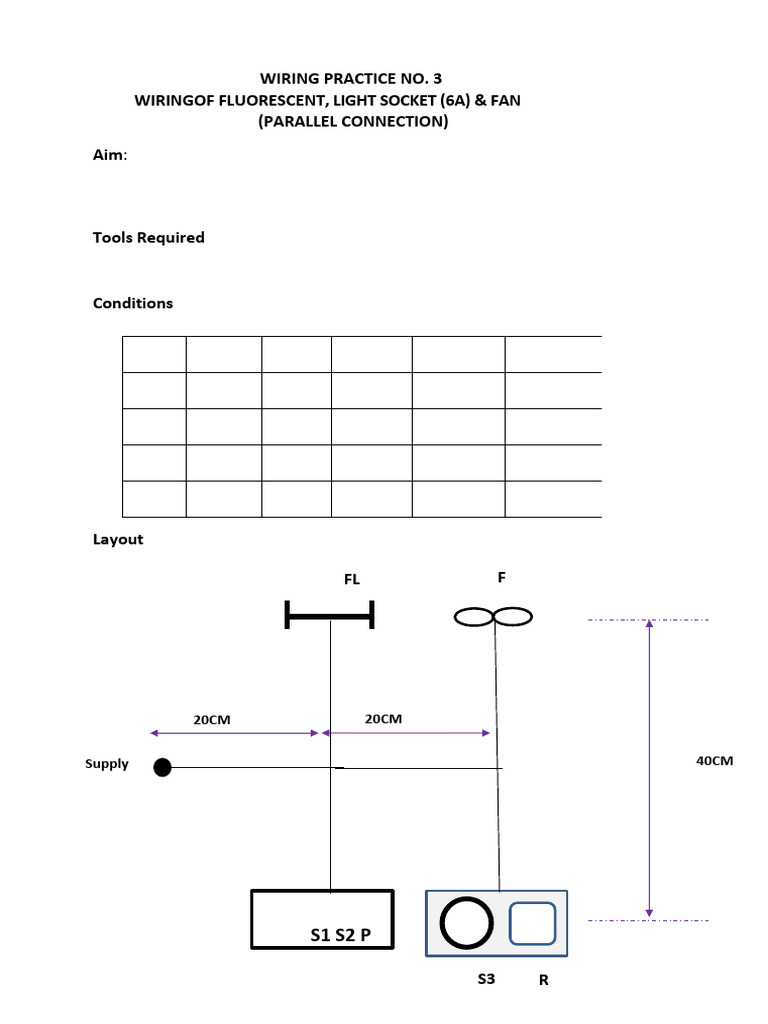 EXP 3, Fluorescent Lamp With 6A Socket & Ceiling Fan | PDF | Electric ...
