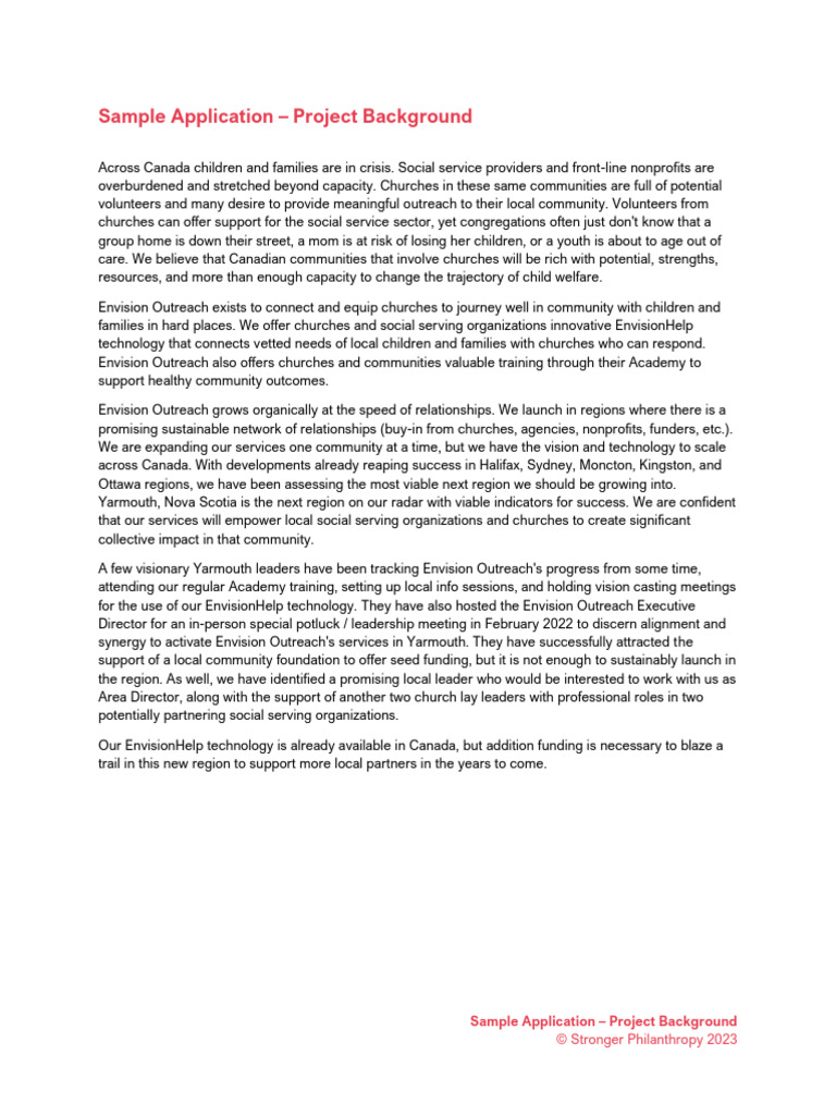 Sample Application Project Background | PDF | Social Psychology