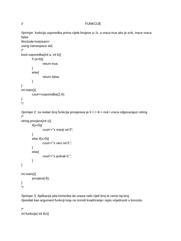 Vjezba 3 Funkcije - CPP | PDF