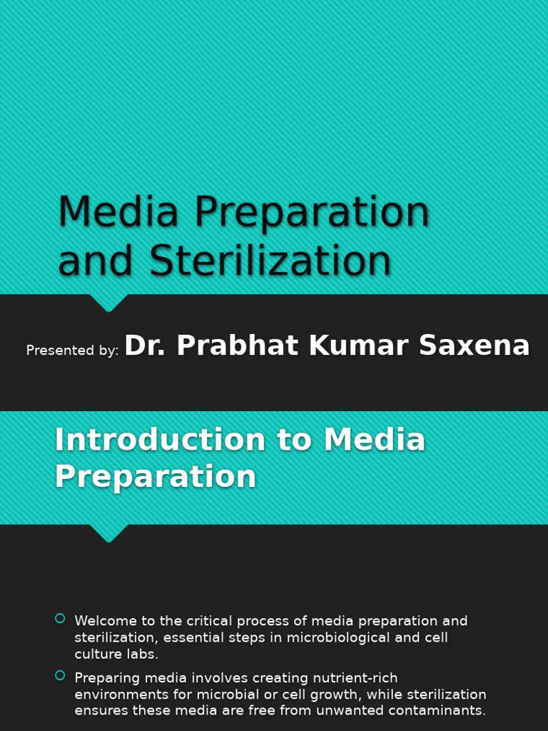 Media Preparation and Sterilization Guide | PDF | Growth Medium ...