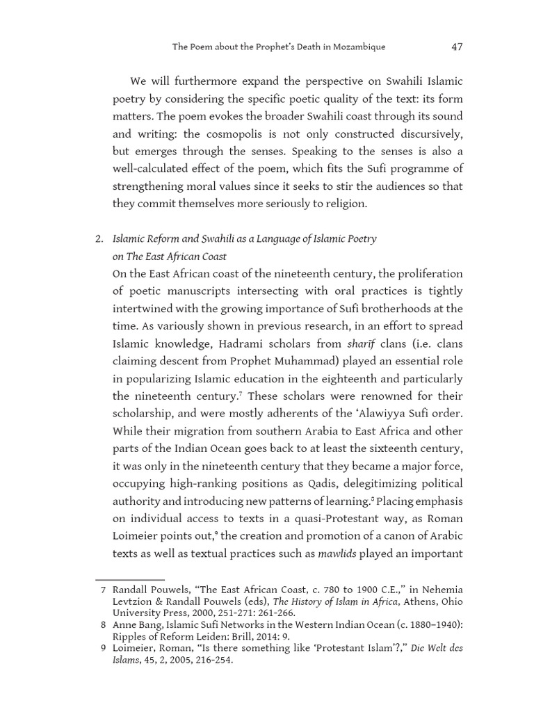 The Poem About The Prophets Death in Moz004 | PDF