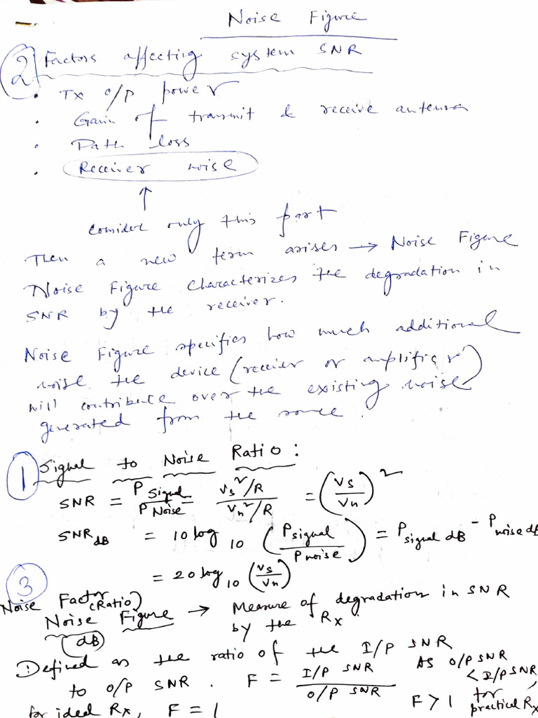 16.noise Study Material 2 - SNR, Noise Figure, Noise Temperature | PDF ...