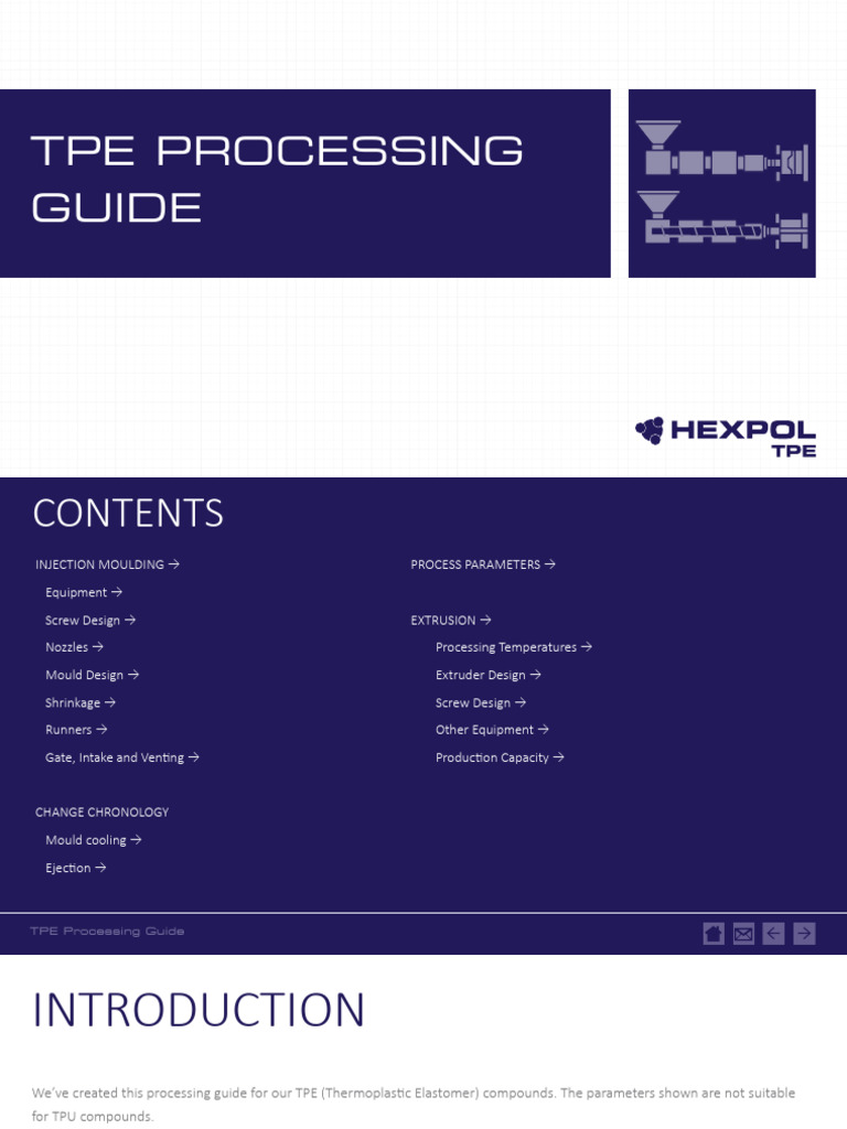 Tpe Processing Guide | PDF | Extrusion | Materials