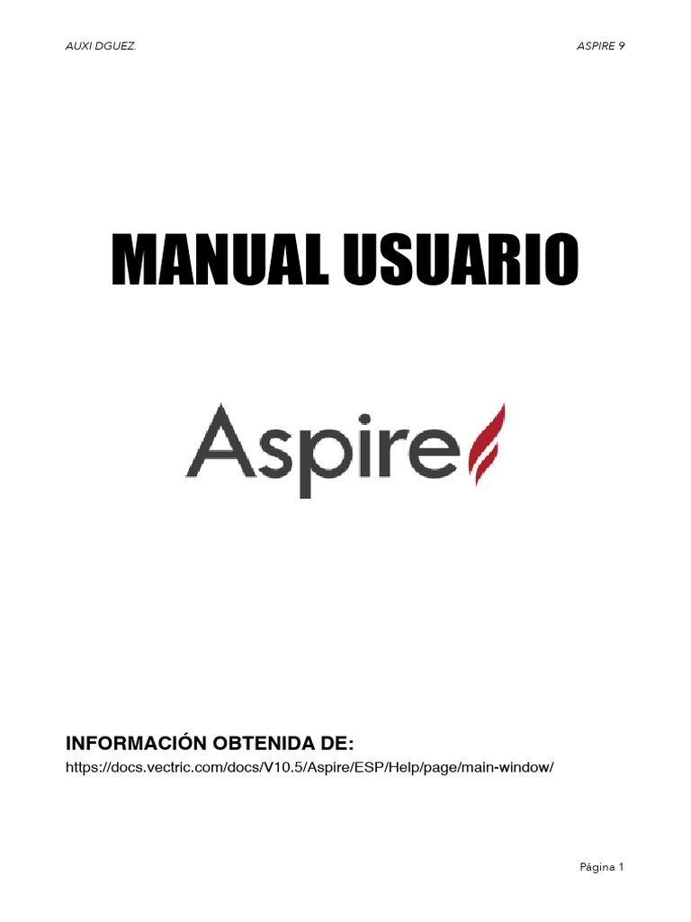 Manual Aspire | PDF | Botón (Computación) | Ventana (informática)
