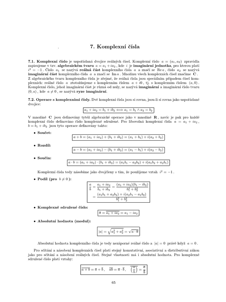 Komplexni Cisla | PDF