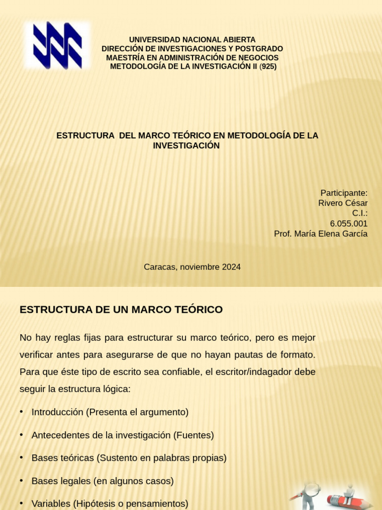 Estructura del Marco Teórico en Investigación | PDF | Teoría | Hipótesis
