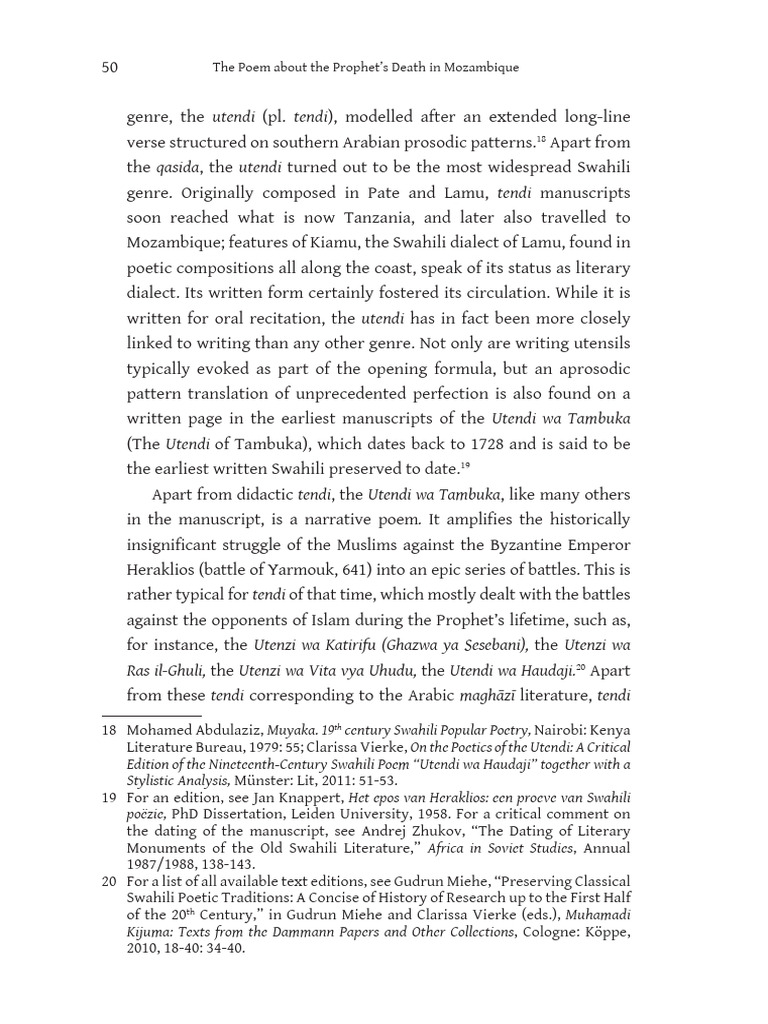 The Poem About The Prophets Death in Moz007 | PDF