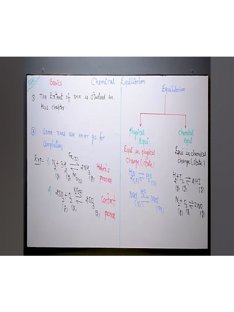 Chemistry Physical and Chemical Equilibrium... | PDF