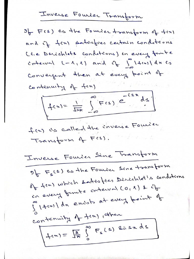 Exercise 7 - Inverse Fourier Transform | PDF
