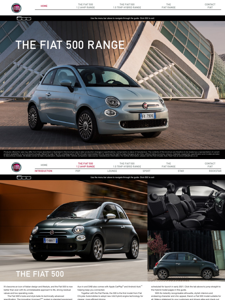 5f5a3b7219da9902dcfb43f1 - FIAT 500 RANGE GUIDE - SEPT 2020 | PDF ...