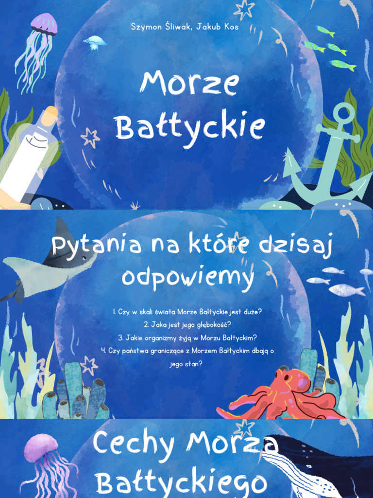 Blue and White Illustrative The Sea Presentation PDF | PDF