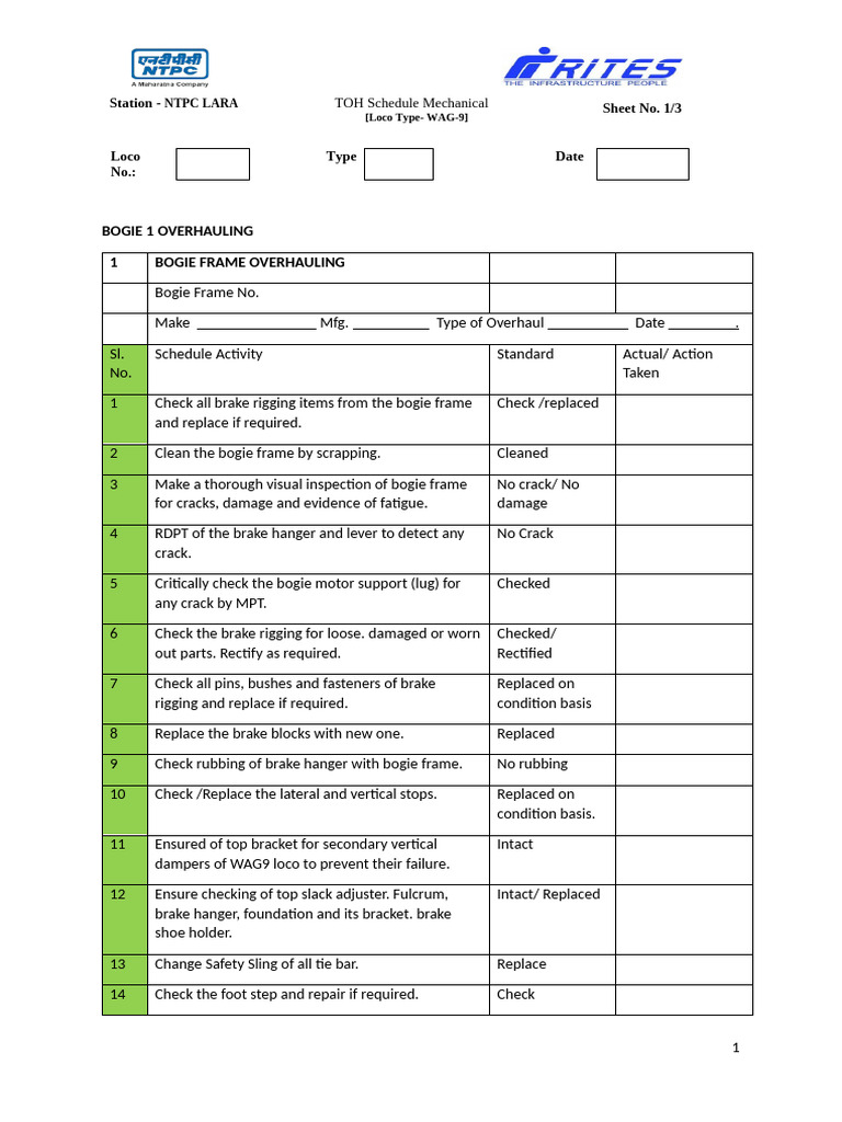 Electric Loco TOH Mech (M36) | PDF | Screw | Nut (Hardware)