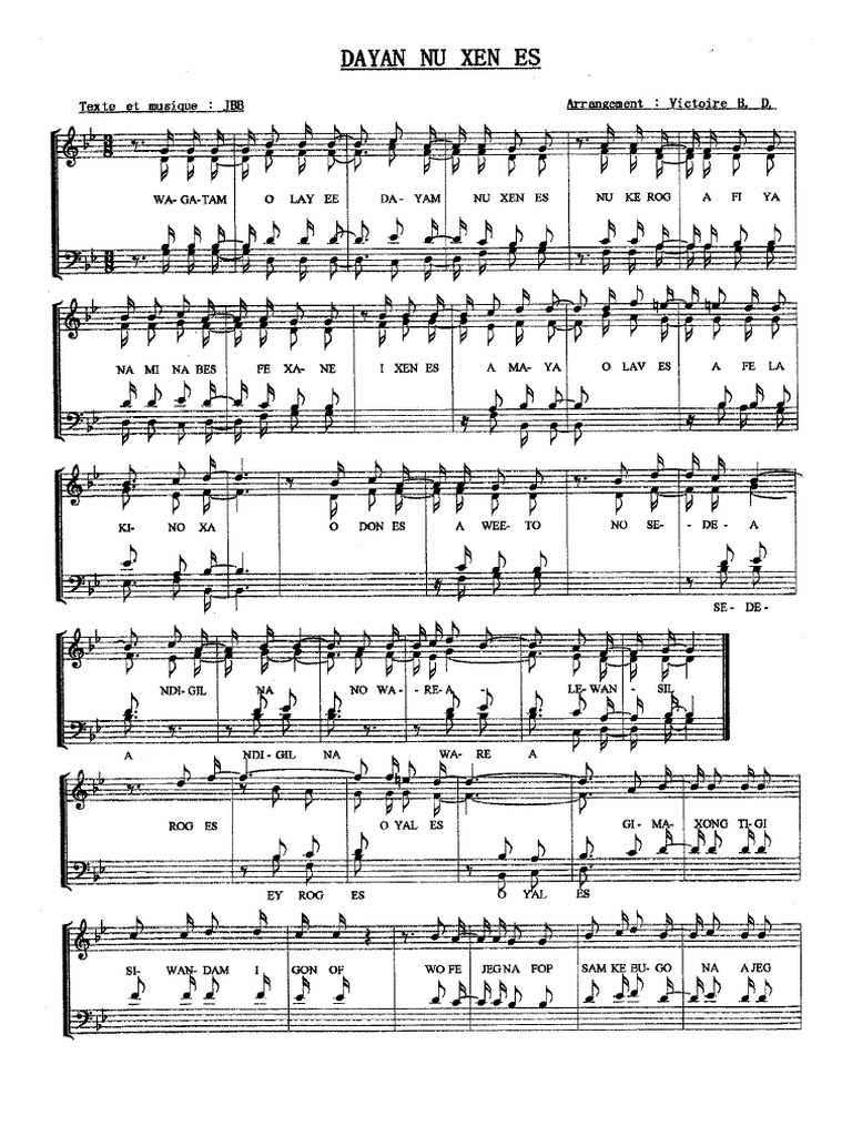 Dayan Nu Xeñ Es JBB Envoi Sortie Ordination Sérère | PDF