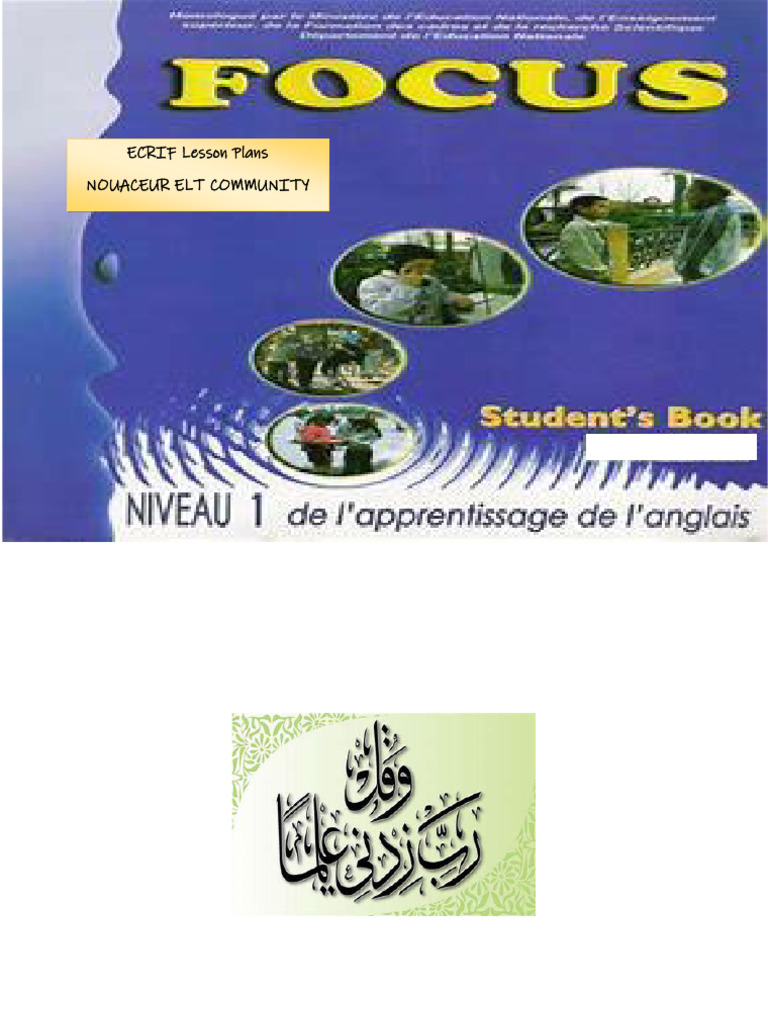 Focus Lesson Plans ECRIF | PDF | Workweek And Weekend | Linguistics