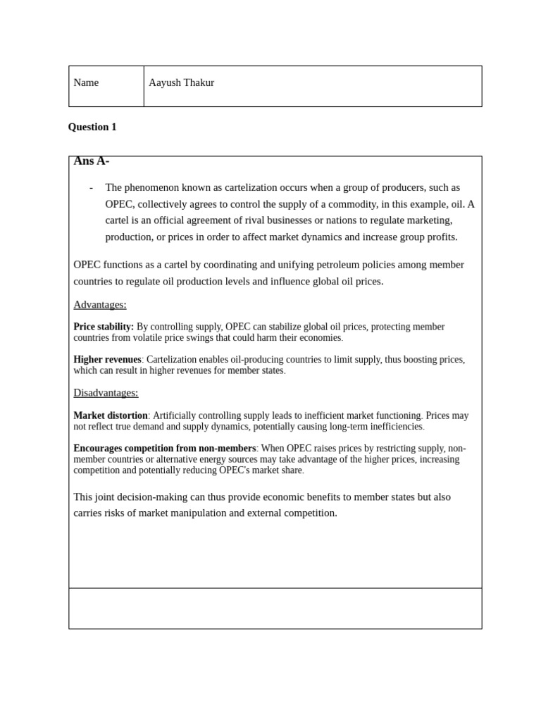 OPEC's Cartelization and Market Impact | PDF | Economic Equilibrium | Opec