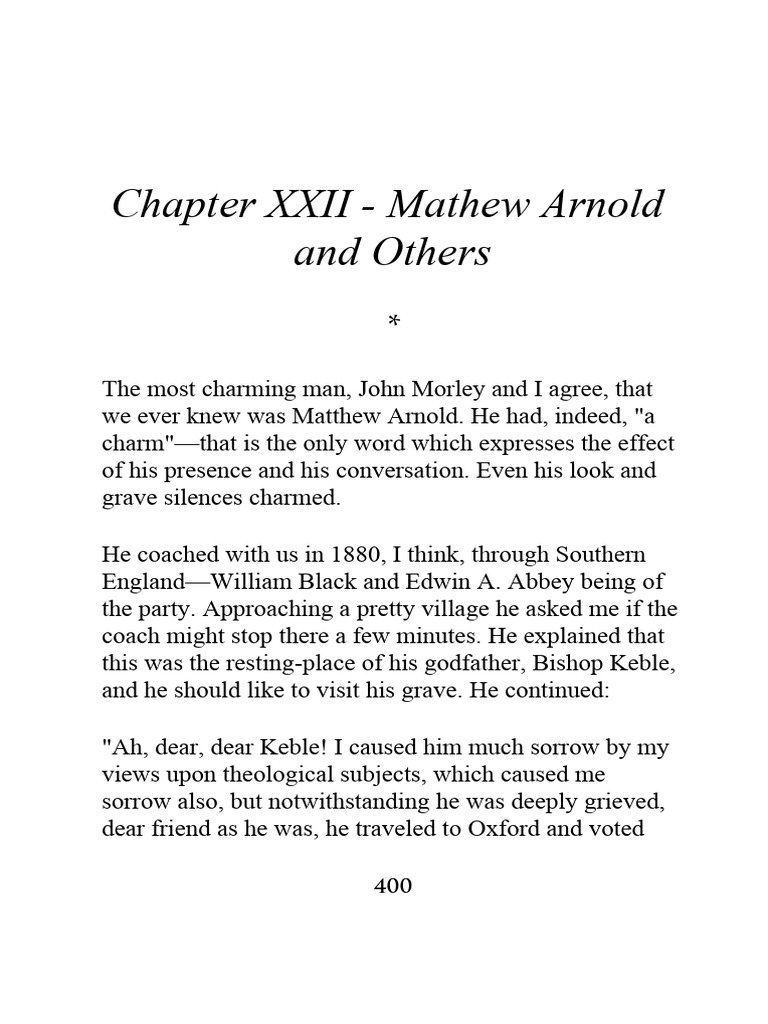 Autobiography of Andrew Carnegie - (Chapter XXII Mathew Arnold and ...
