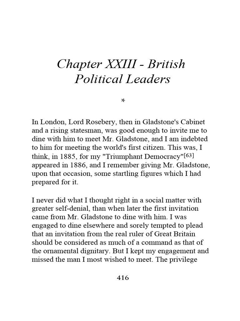 Autobiography of Andrew Carnegie - (Chapter XXIII British Political ...