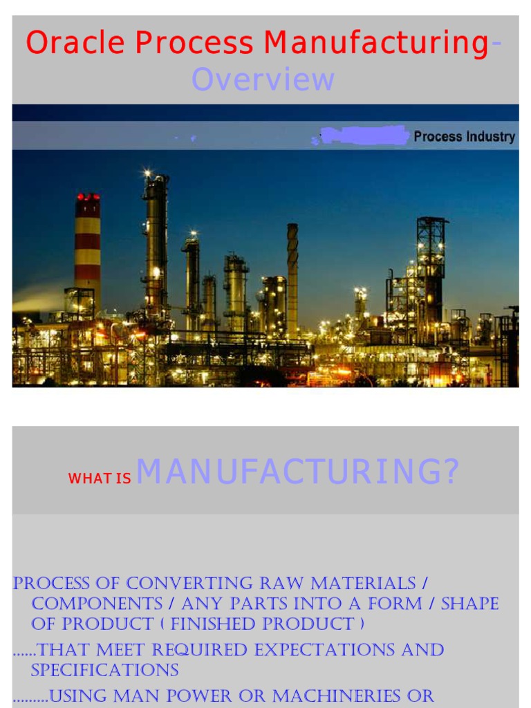 OPM Overview Presentation 22jan12 | PDF | Production And Manufacturing | Industries