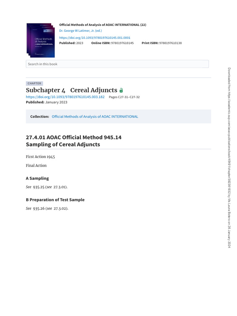 Cereal Adjuncts | PDF