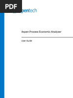 Aspen Process Economic Analysis - Manual | PDF