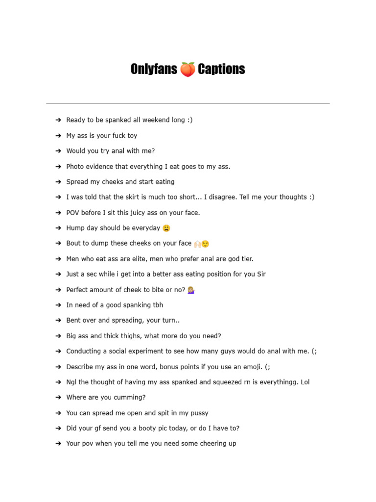 Ass Captions | PDF