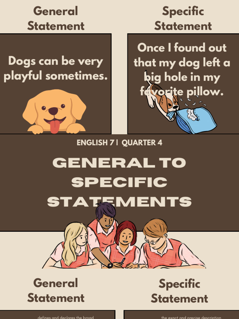 General To Specific Statements | PDF