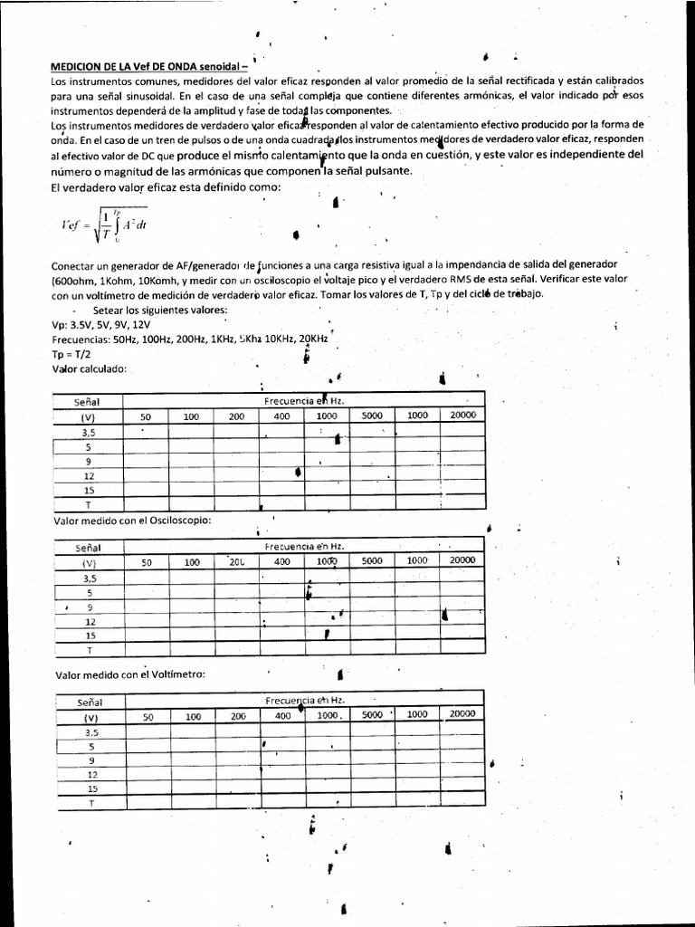 Medicion de La Onda Sinoidal | PDF