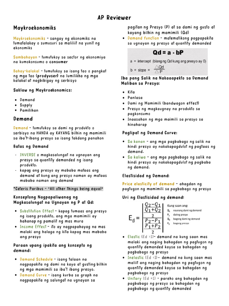 AP Q2 Reviewer | PDF