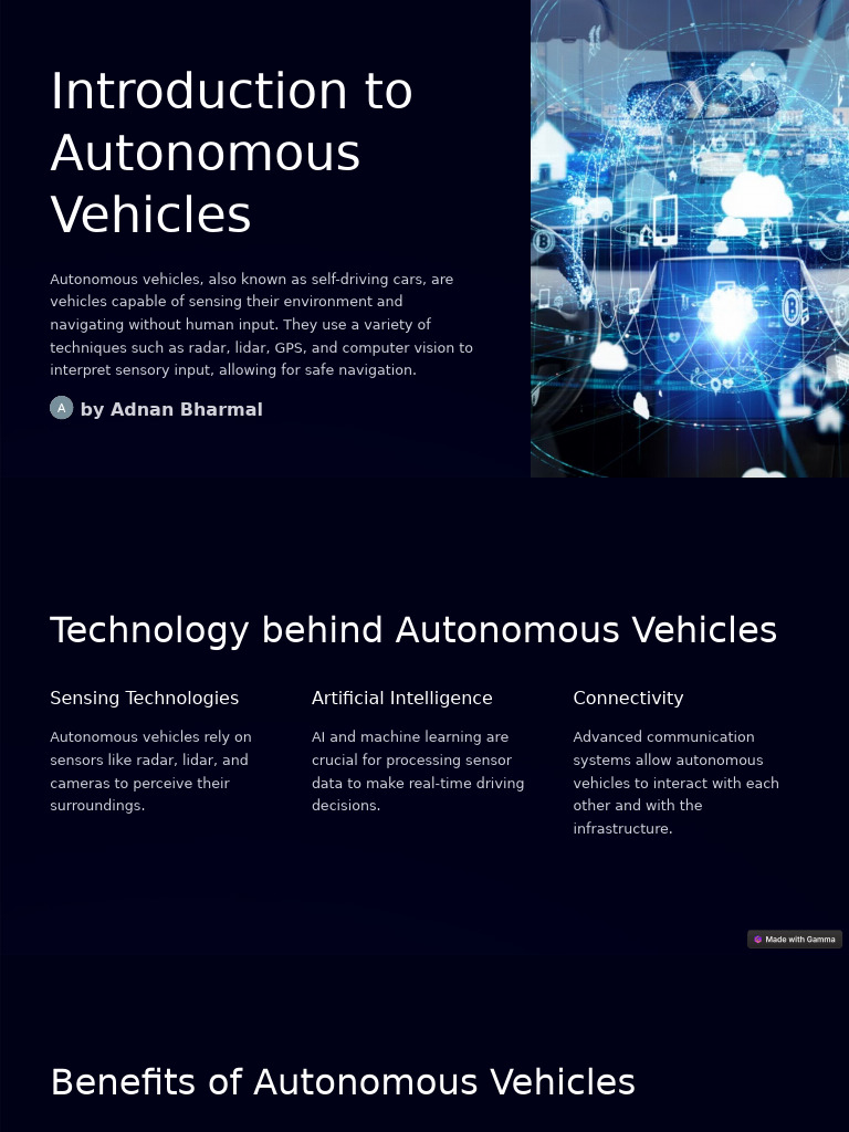 Introduction To Autonomous Vehicles | PDF | Artificial Intelligence ...